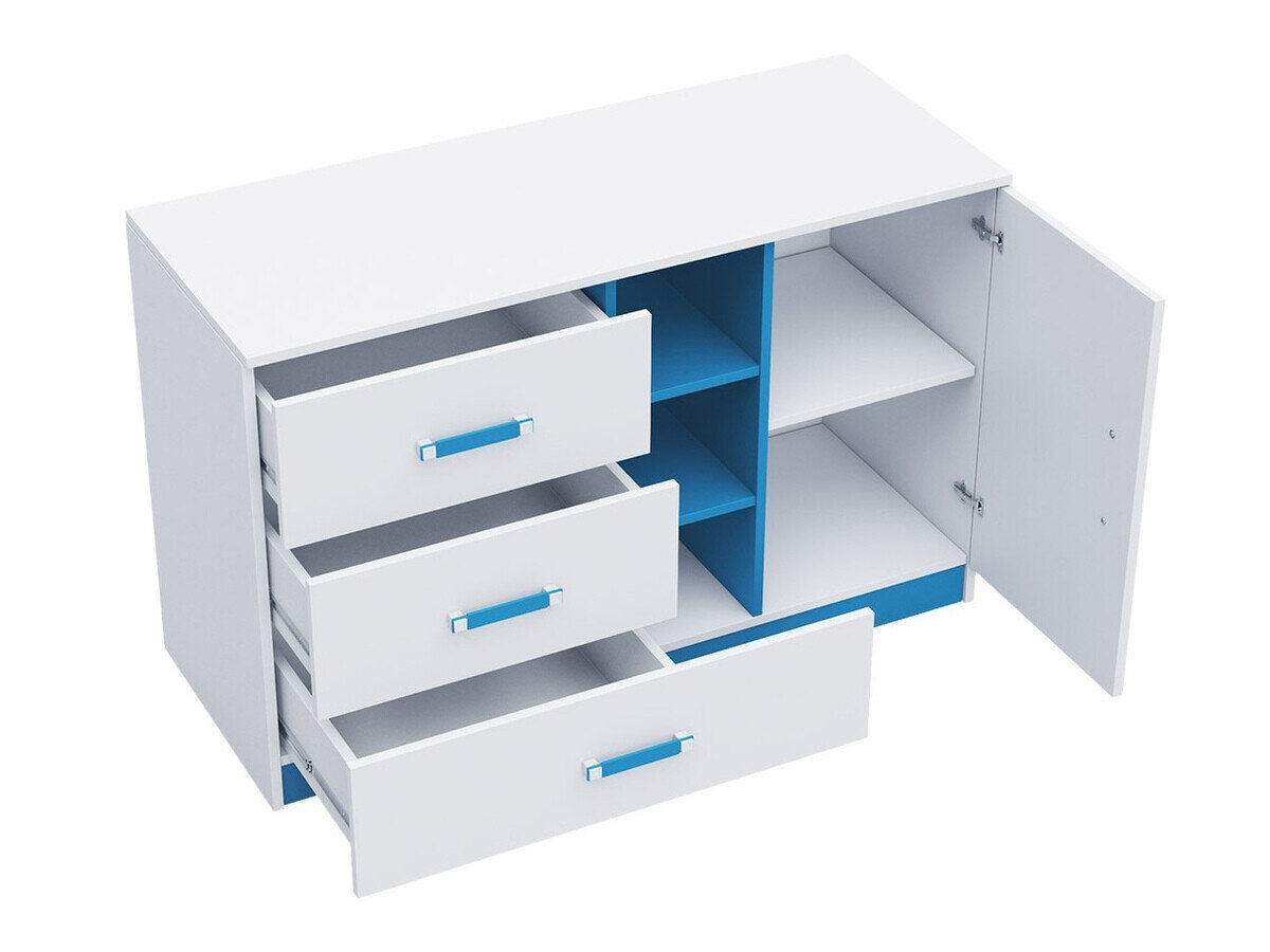 Cómoda Akron K108 (Blanco + Rosa) - Muebles de salón | Muebles.es